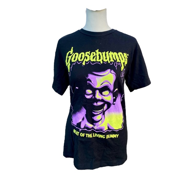 Goosebumps | Tops | Goosebumps Slappy Living Doll Spooky Black Colorful ...